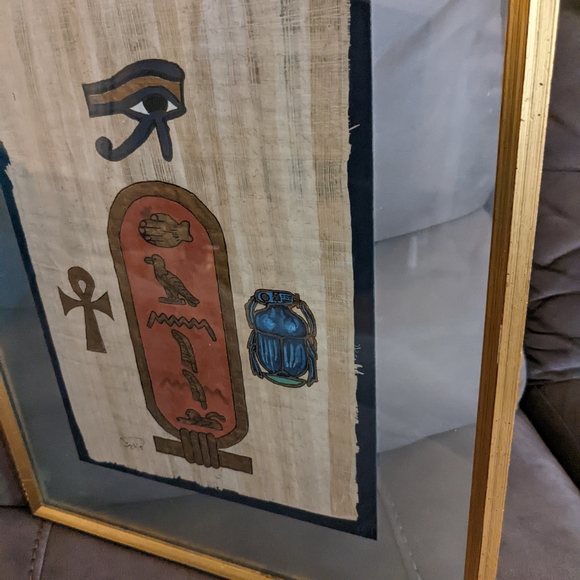 Source Unknown | Wall Decor | Egyptian Framed Papyrus Reproduction ...